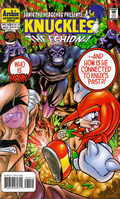 Archie Knuckles The Echidna Issue 30 Mobius Encyclopaedia Sonic The Hedgehog Comics